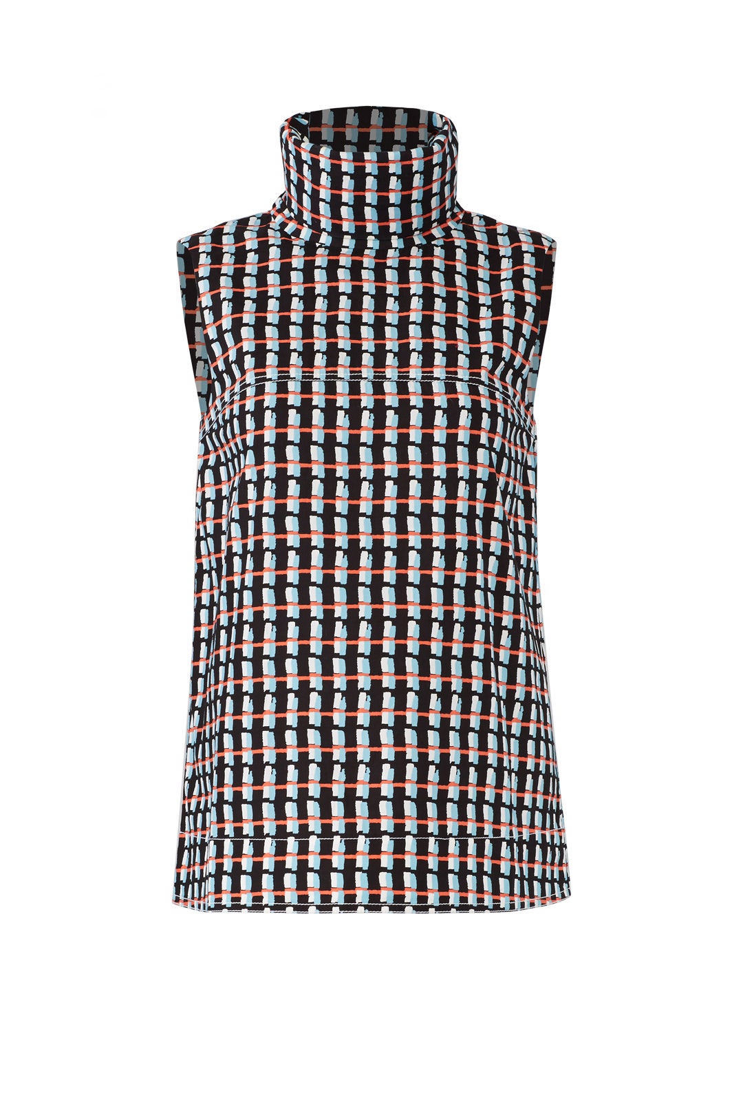 Printed Check Top by Marni | Rent the Runway
