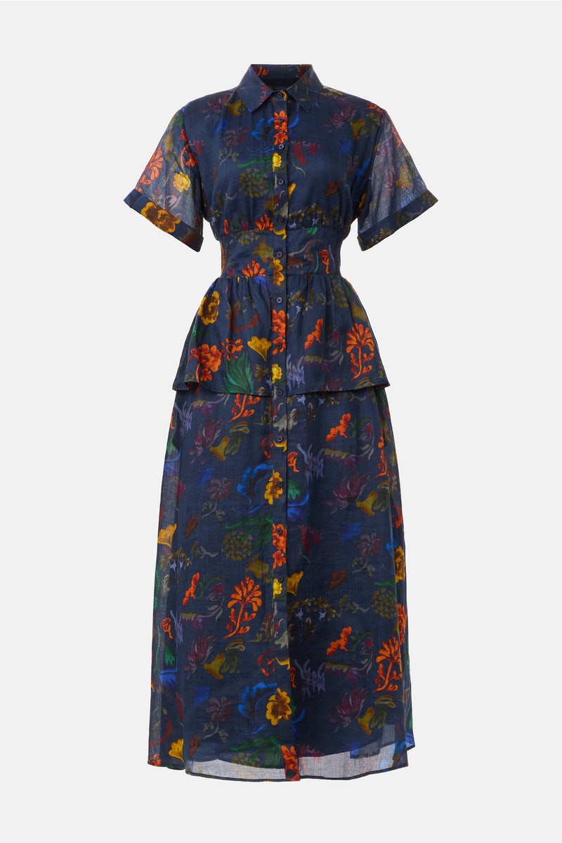 Blue Boogie Woogie Bugle Boy Dress by Rosie Assoulin | Rent the Runway