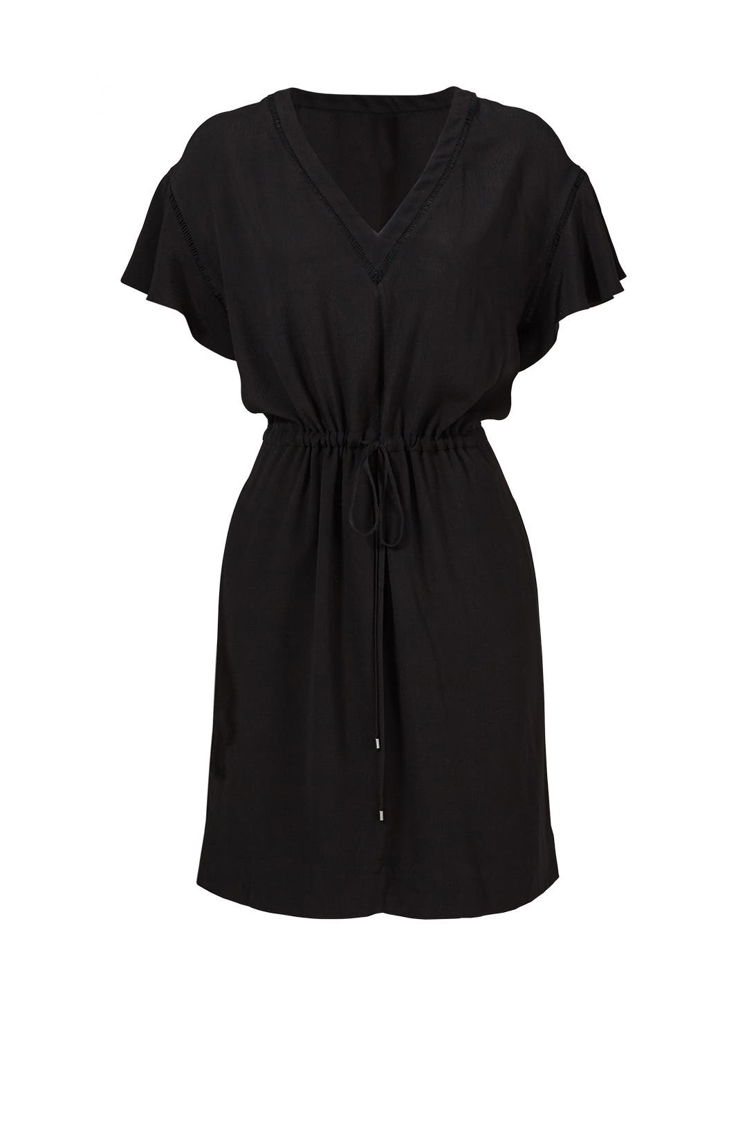 Black Drawstring Relax Dress by Rebecca Taylor for $40 | Rent the Runway