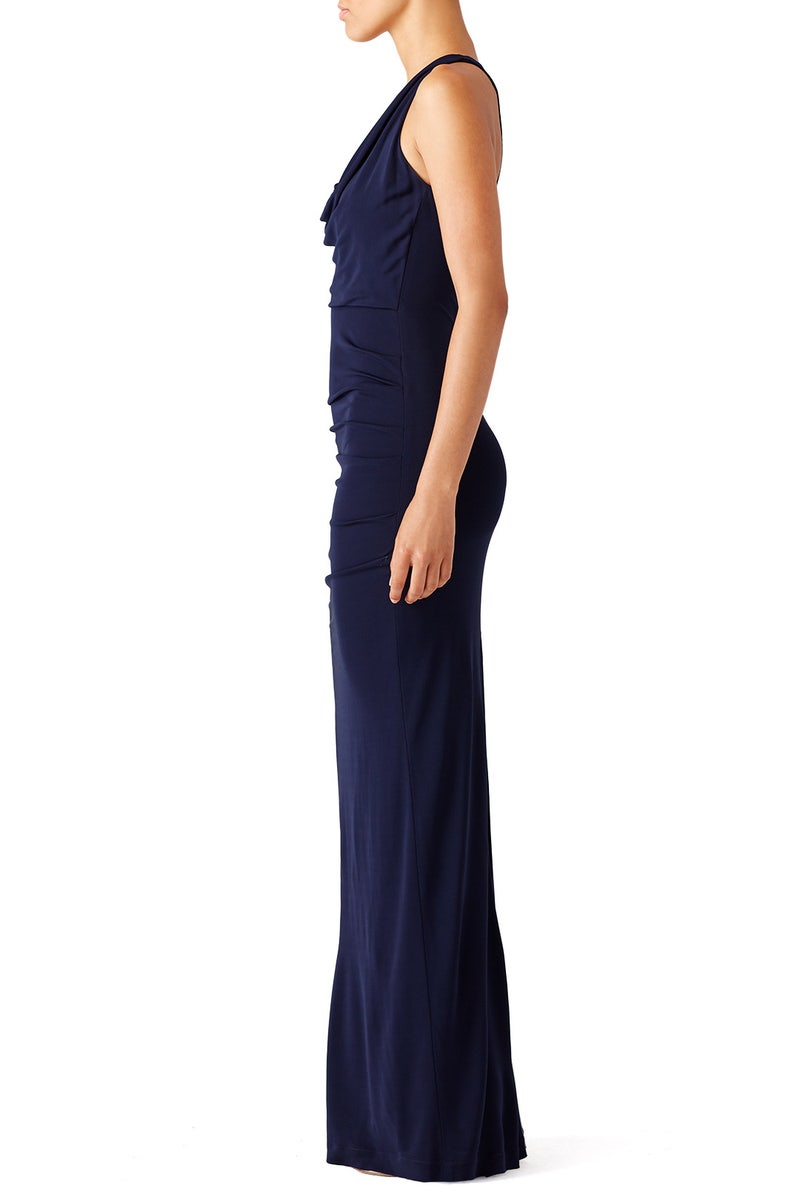 Navy Column Gown by Cut 25 | Rent the Runway