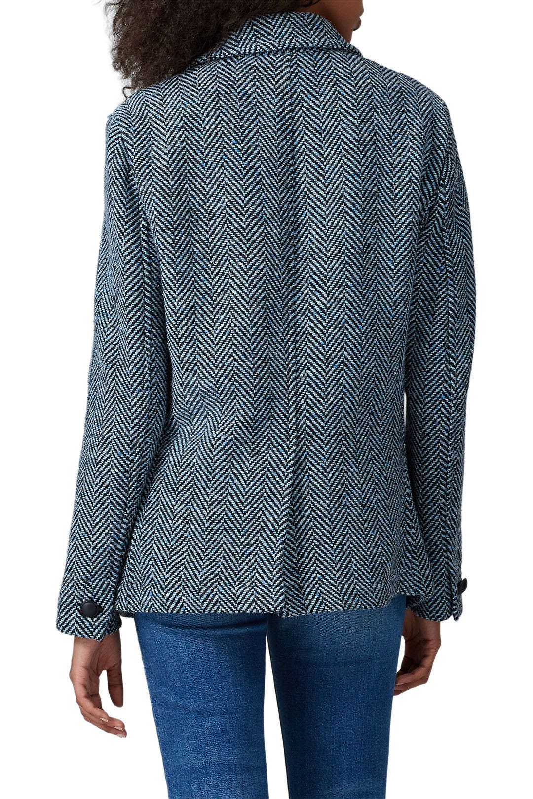 Blue Herringbone Jacket by Fifteen Twenty | Rent the Runway
