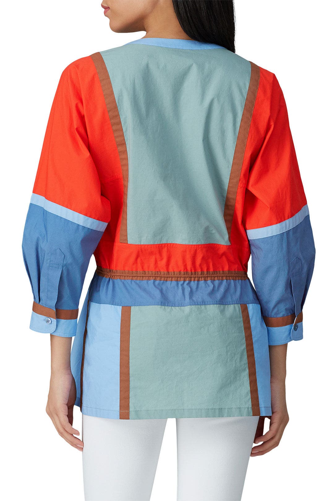 Colorblock Poplin Tunic by Tory Burch | Rent the Runway