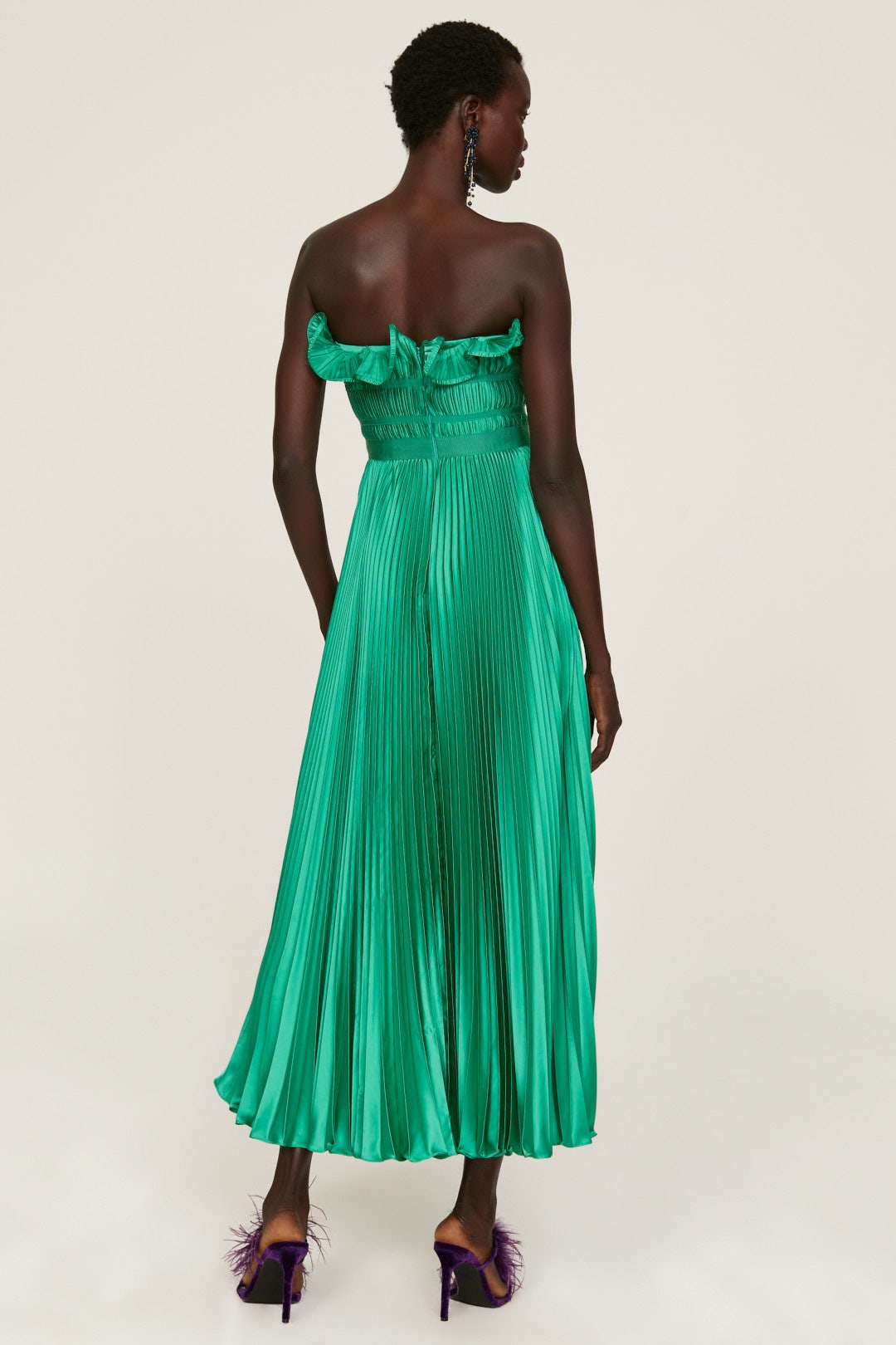 Giada Pleated Dress by AMUR | Rent the Runway