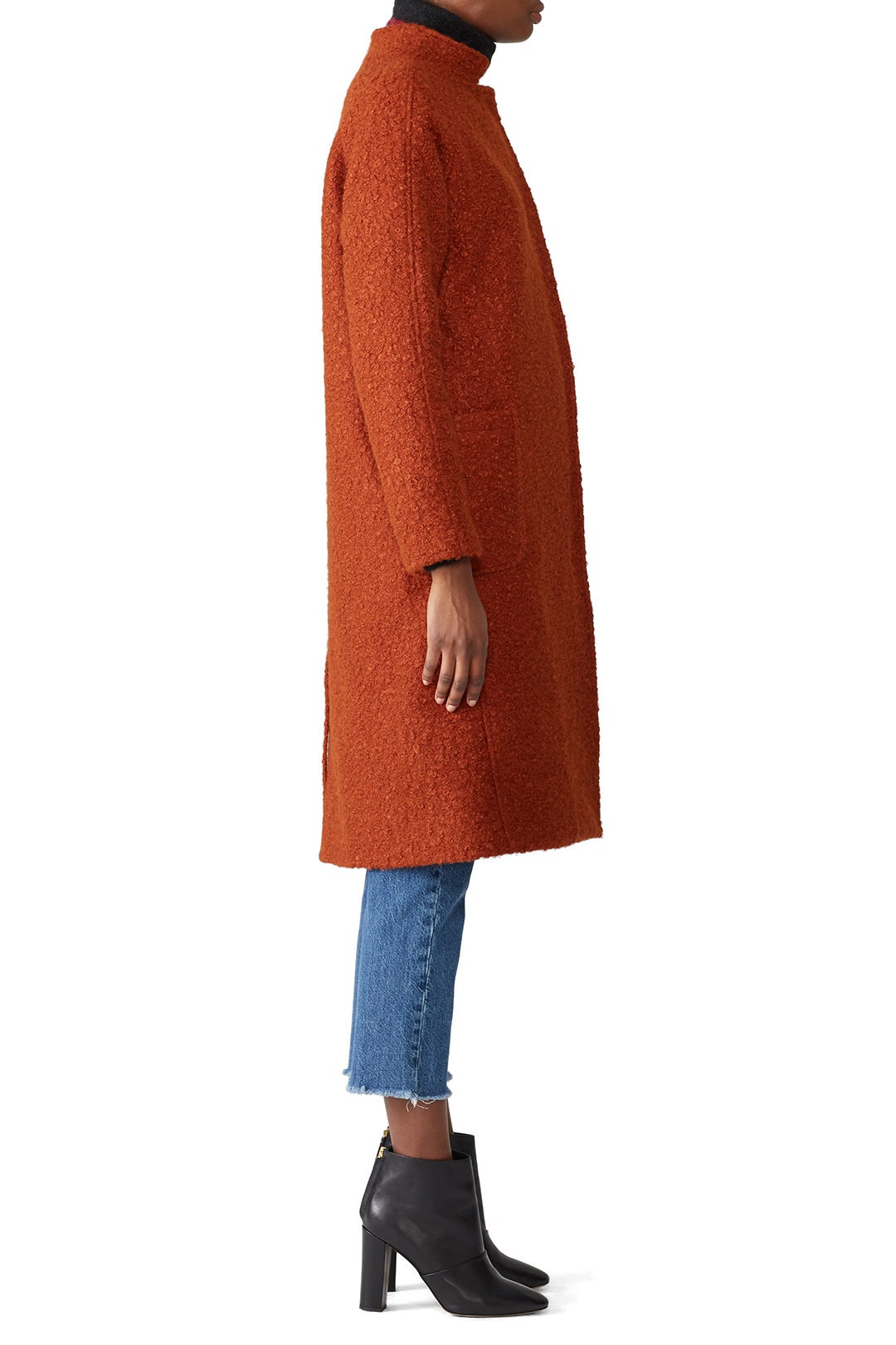 Rust Rachel Boucle Coat by Greylin | Rent the Runway