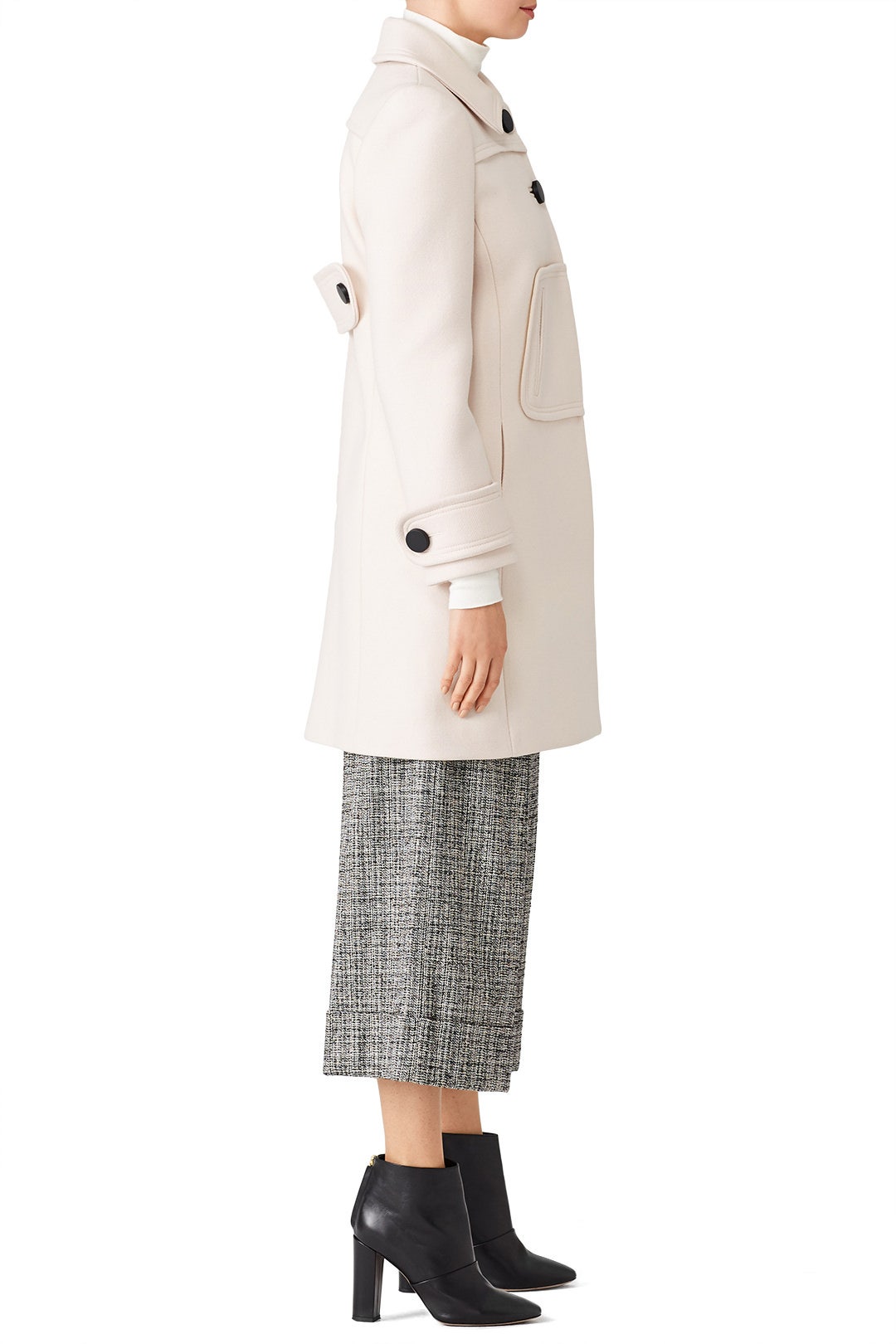 Natural Wide Cuff Coat by Tara Jarmon | Rent the Runway