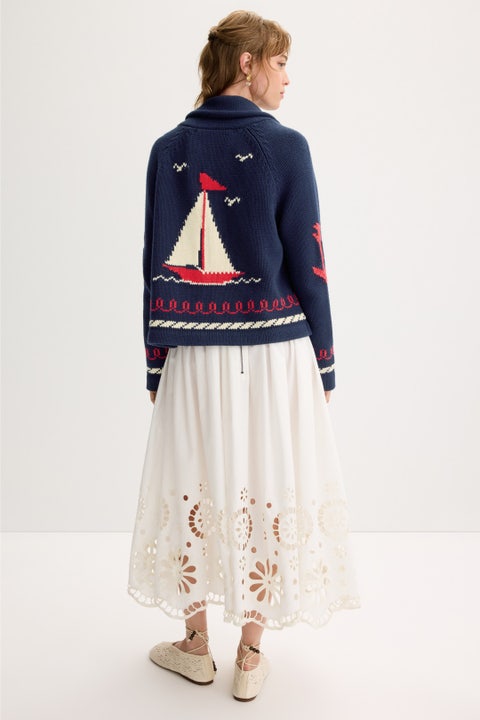 The Sailboat Lodge Cardigan by The Great. | Rent the Runway