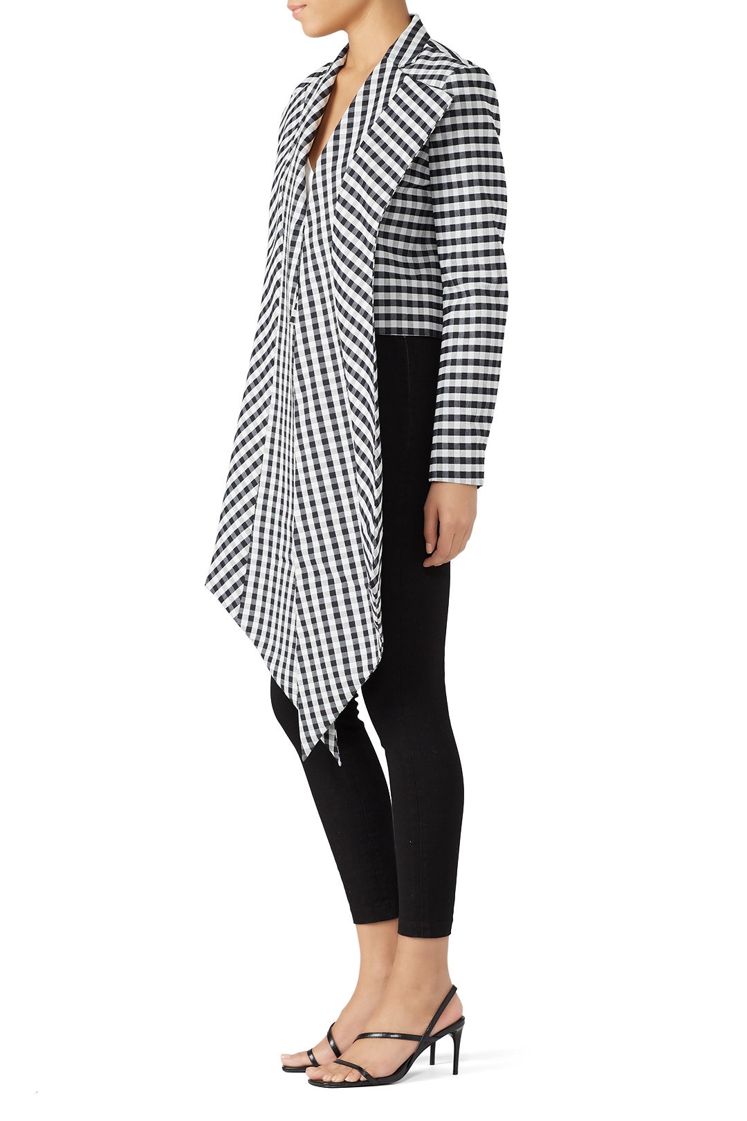 Check Scarf Lapel Jacket by Tome | Rent the Runway