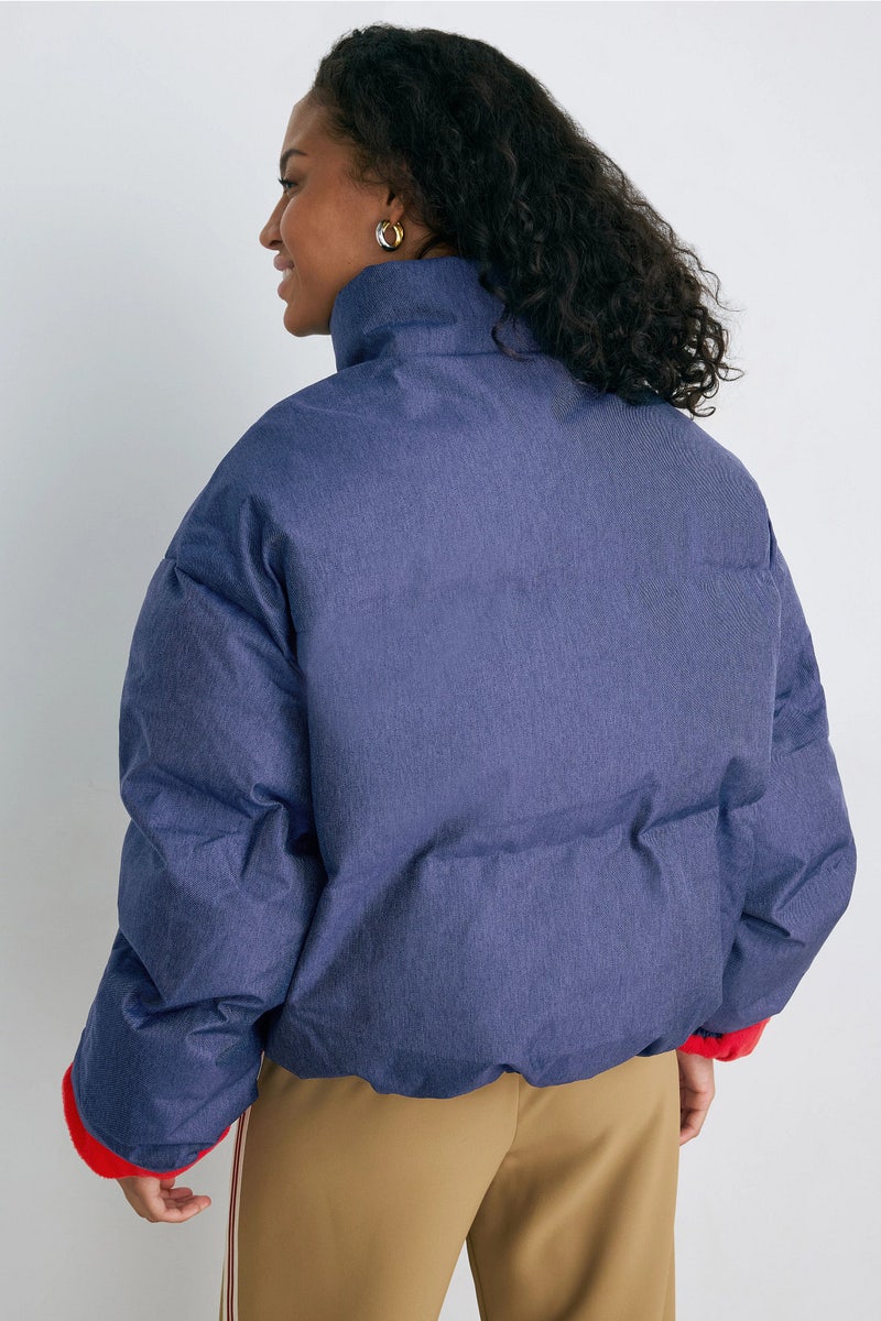 Denim Puffer Coat by T.W.I.N. | Rent the Runway