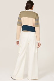 Colorblock Mock Neck Sweater by Club Monaco | Rent the Runway