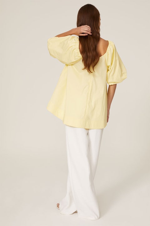 Yellow Puff Sleeve Top by Co | Rent the Runway