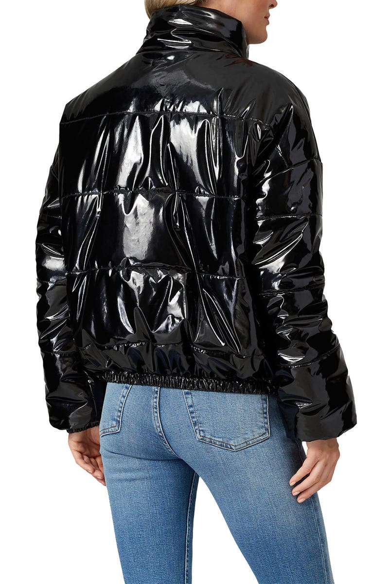 Shiny Black Puffer Jacket by RTR NOW | Rent the Runway