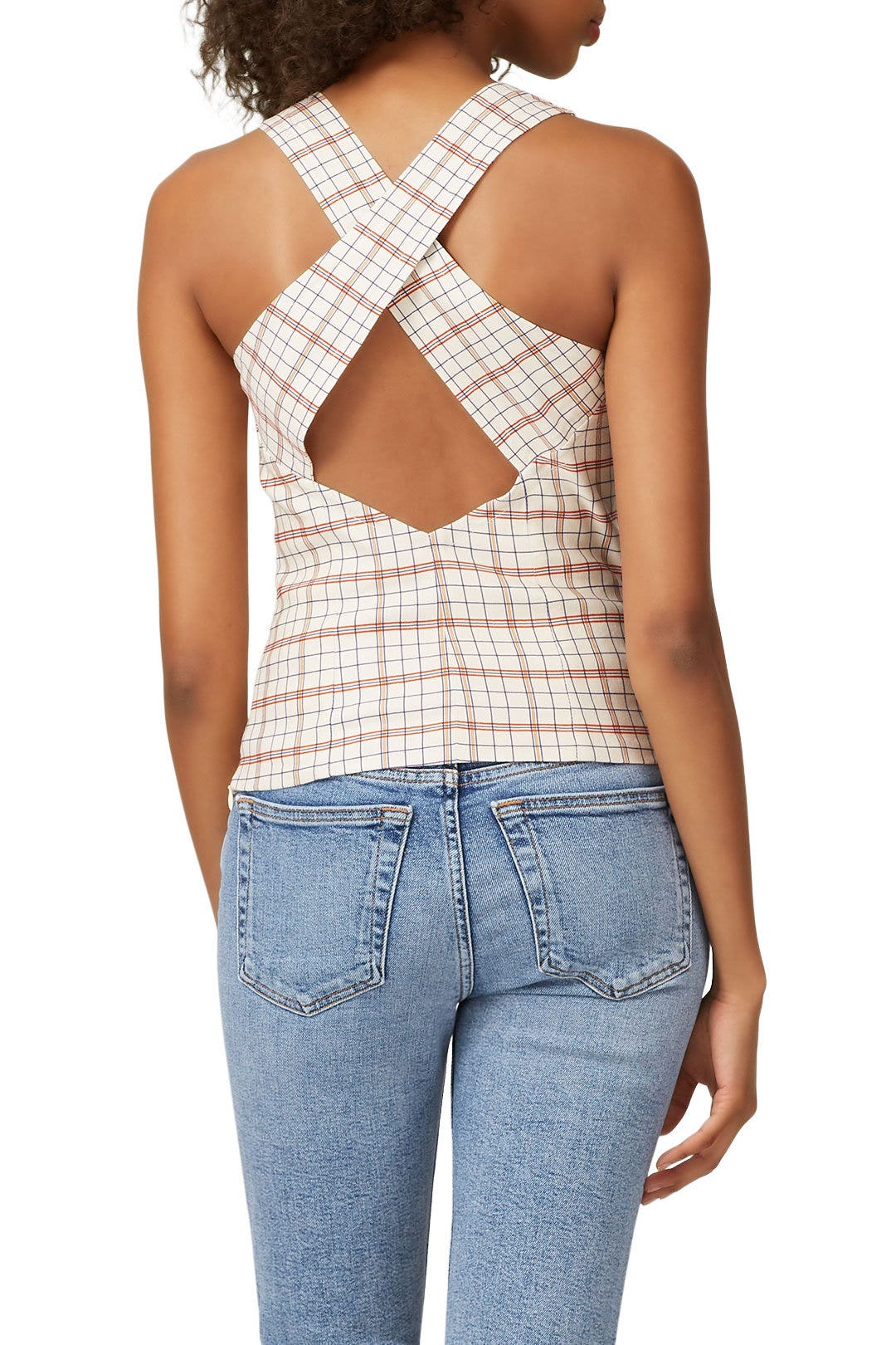 Plaid Cross Back Top by Nicholas | Rent the Runway