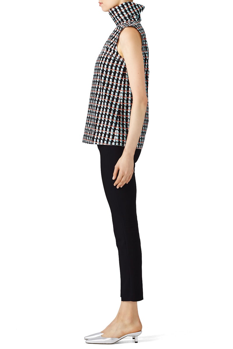 Printed Check Top by Marni | Rent the Runway