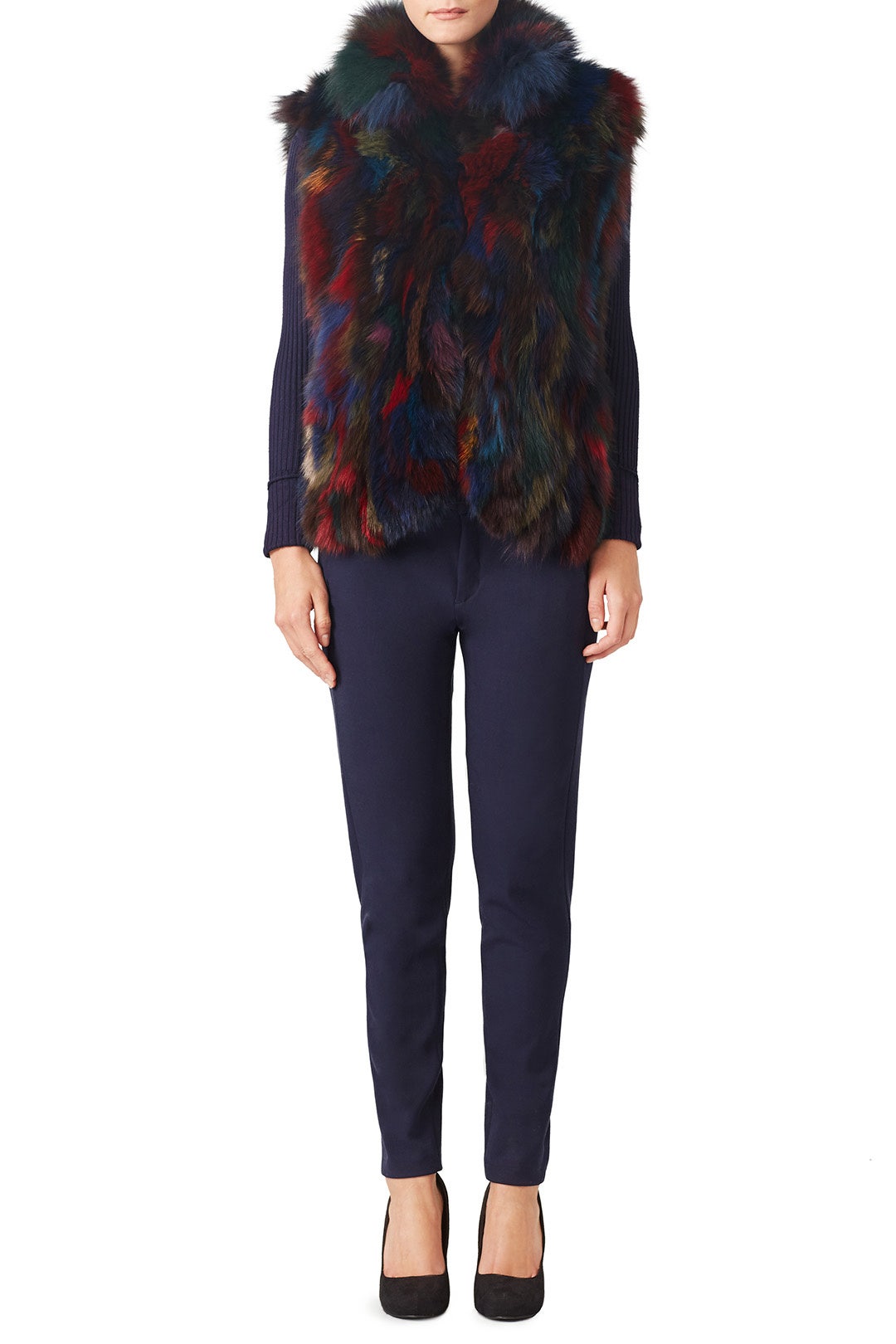 Multicolor Alice Vest by Adrienne Landau | Rent the Runway