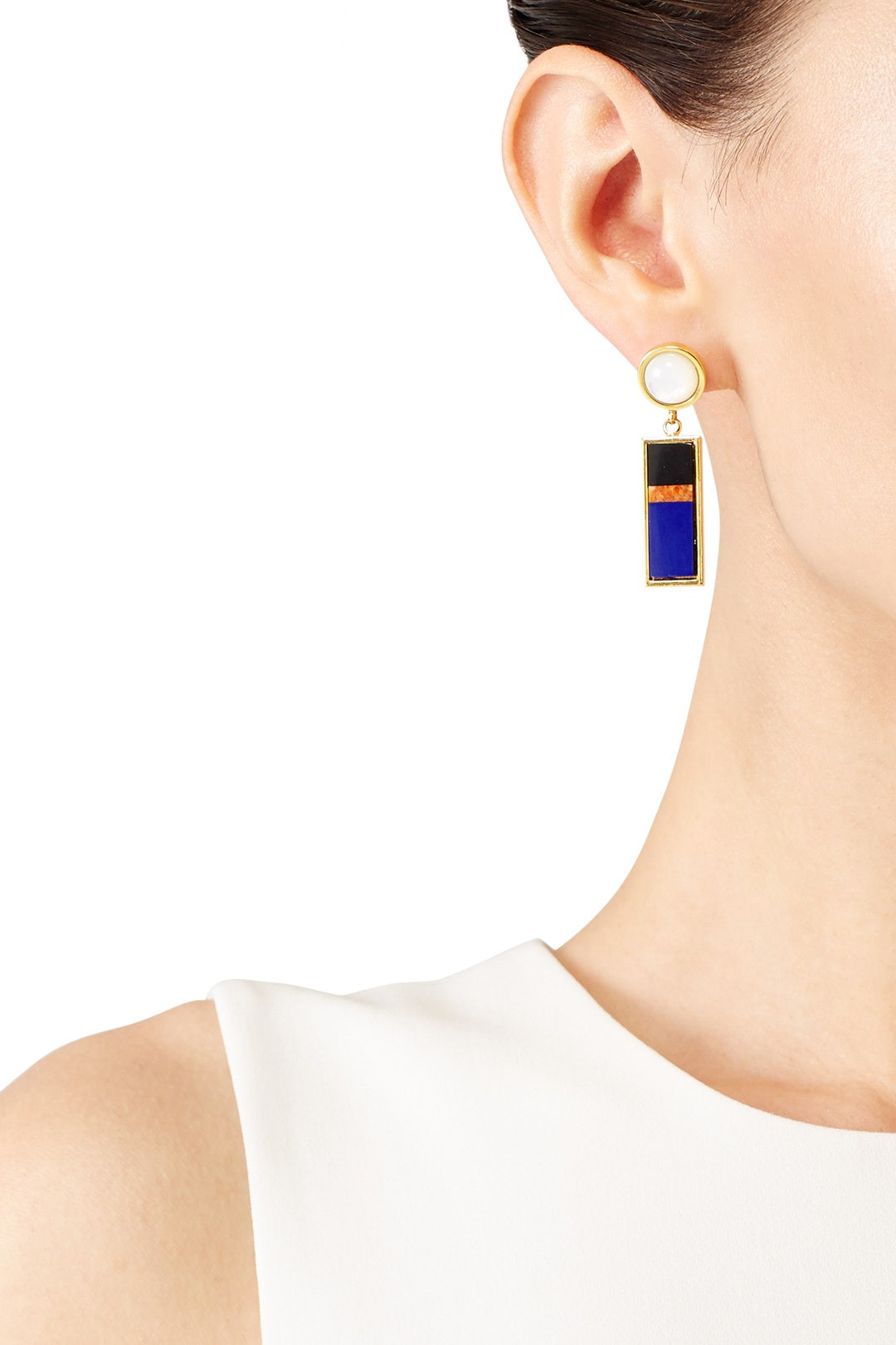 Colorblock Regal Column Earrings by Lizzie Fortunato | Rent the Runway