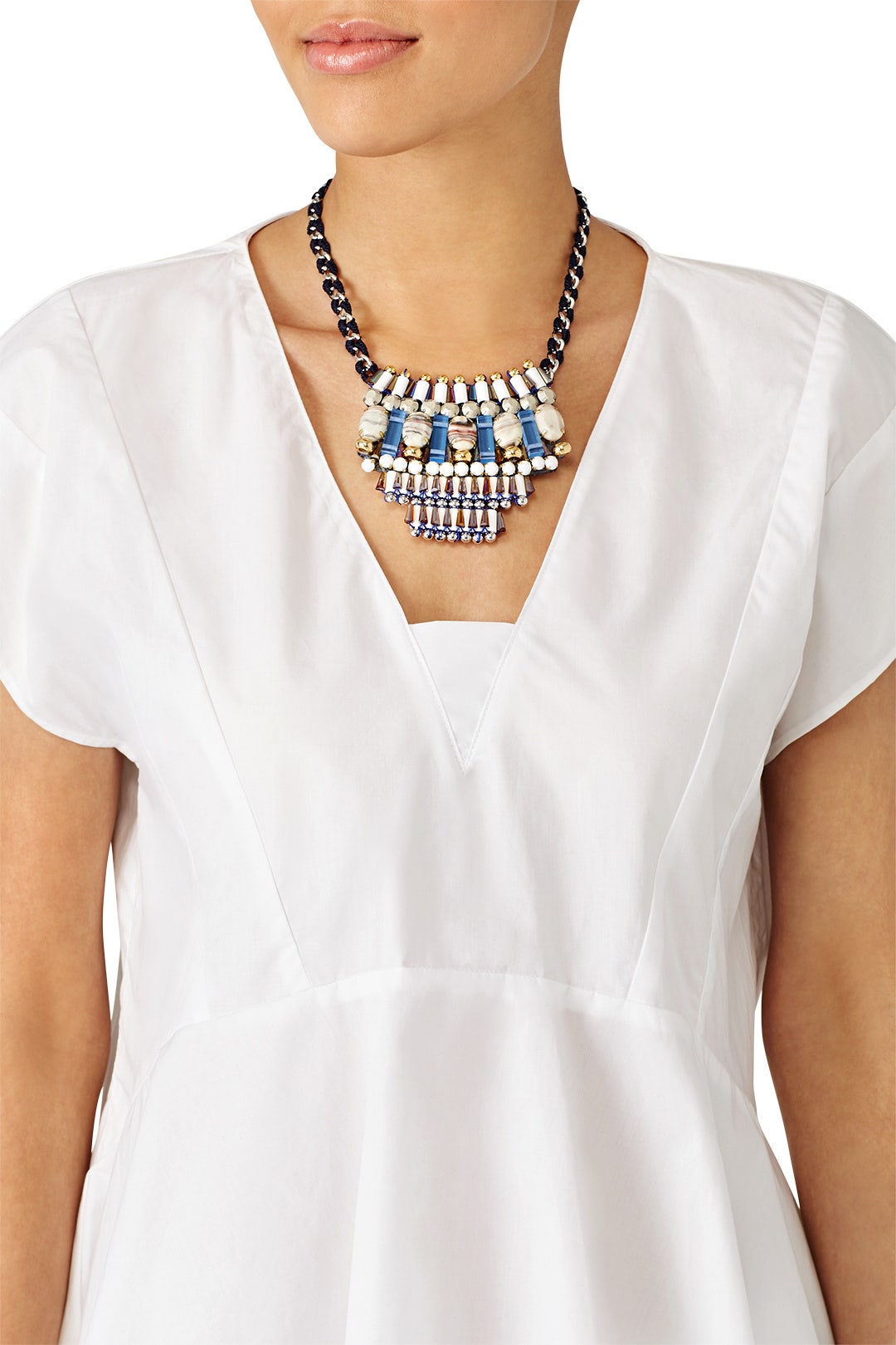 White Benny Necklace by Nocturne | Rent the Runway