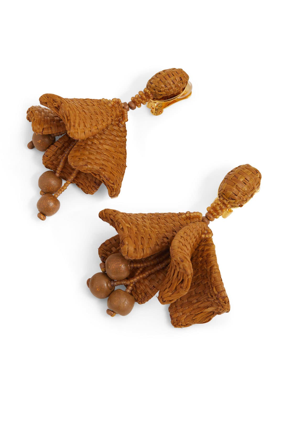 Oscar de la renta raffia earrings store